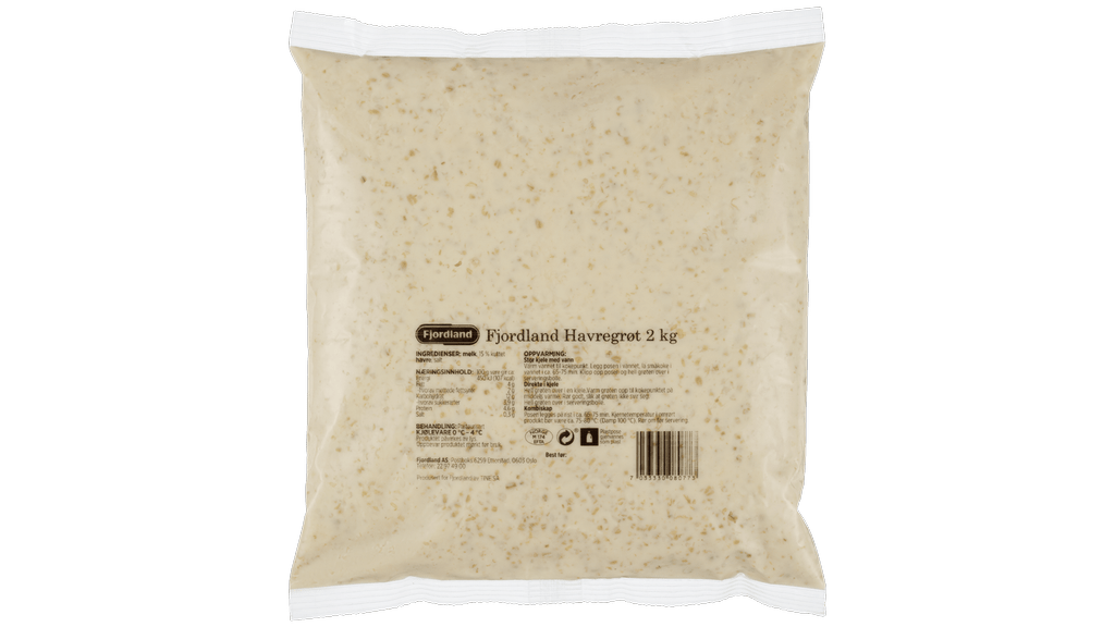 Rømmegrøt stor pose, 2x4 kg - Fjordland