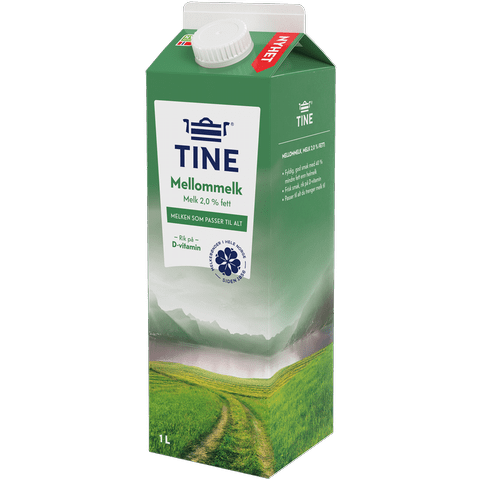 TINE® Mellommelk 2 % fett
