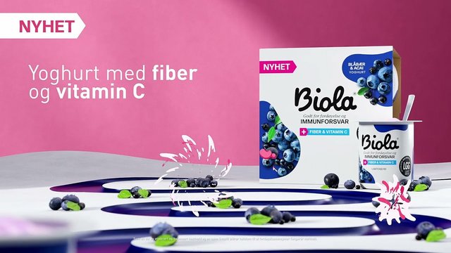 NYHET! Biola Yoghurt med fiber & vitamin C