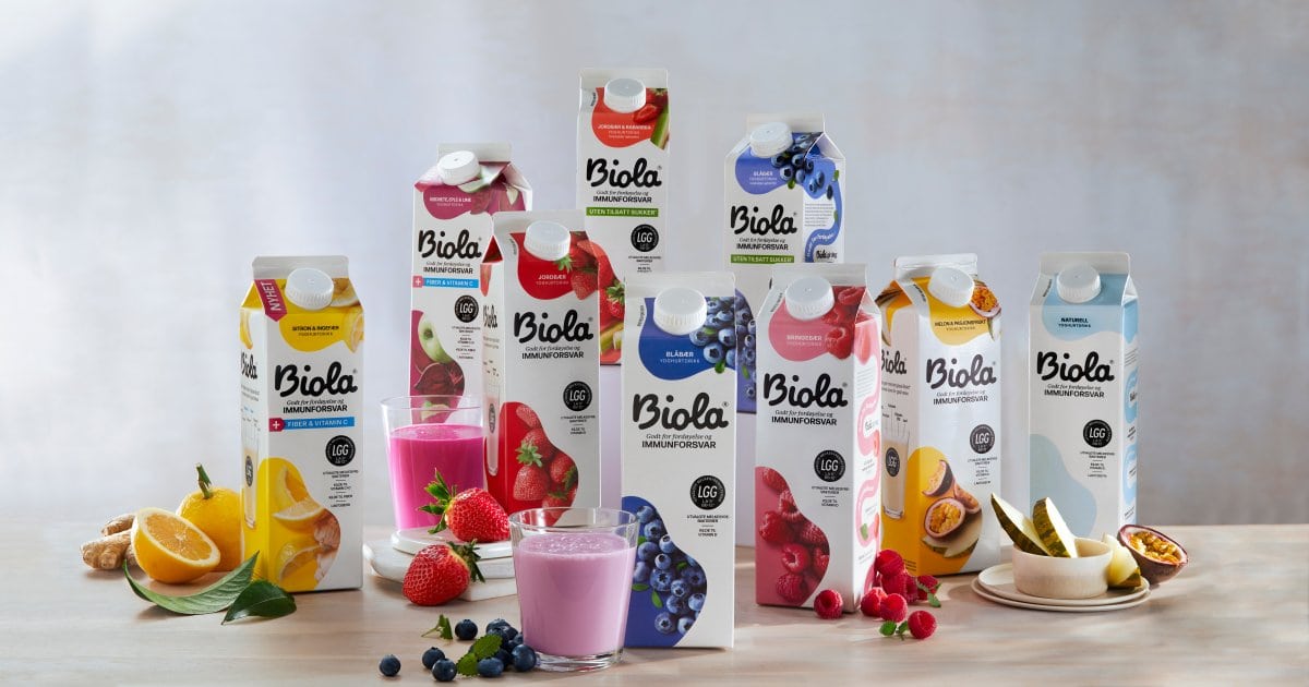 Biola® Jordbær & Rabarbra UTEN