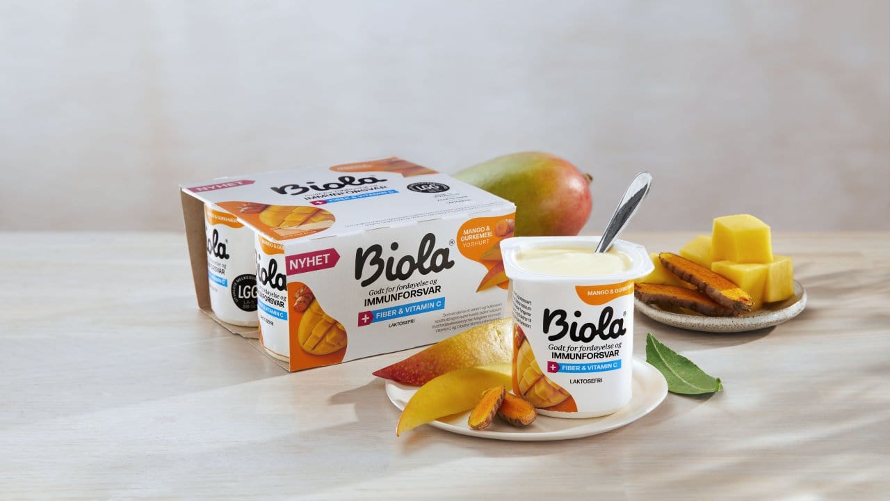 Biola® yoghurt Mango & Gurkemeie
